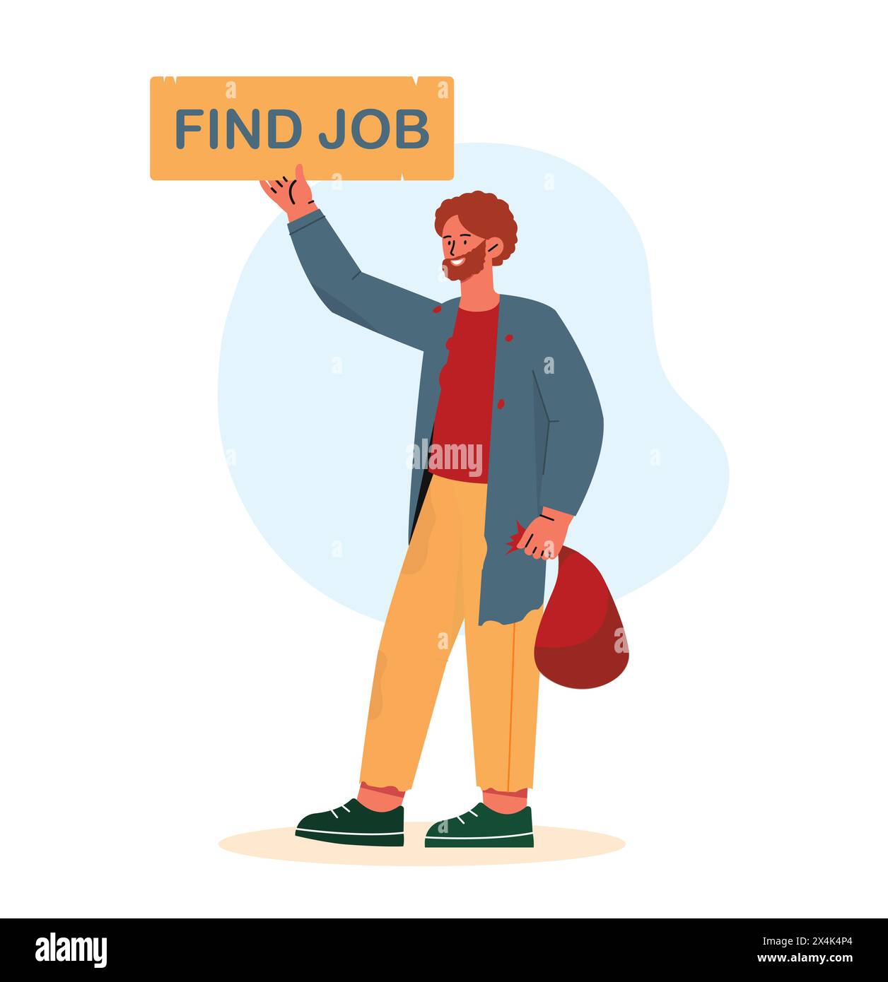 Man find job vector Stock Vector Image & Art - Alamy