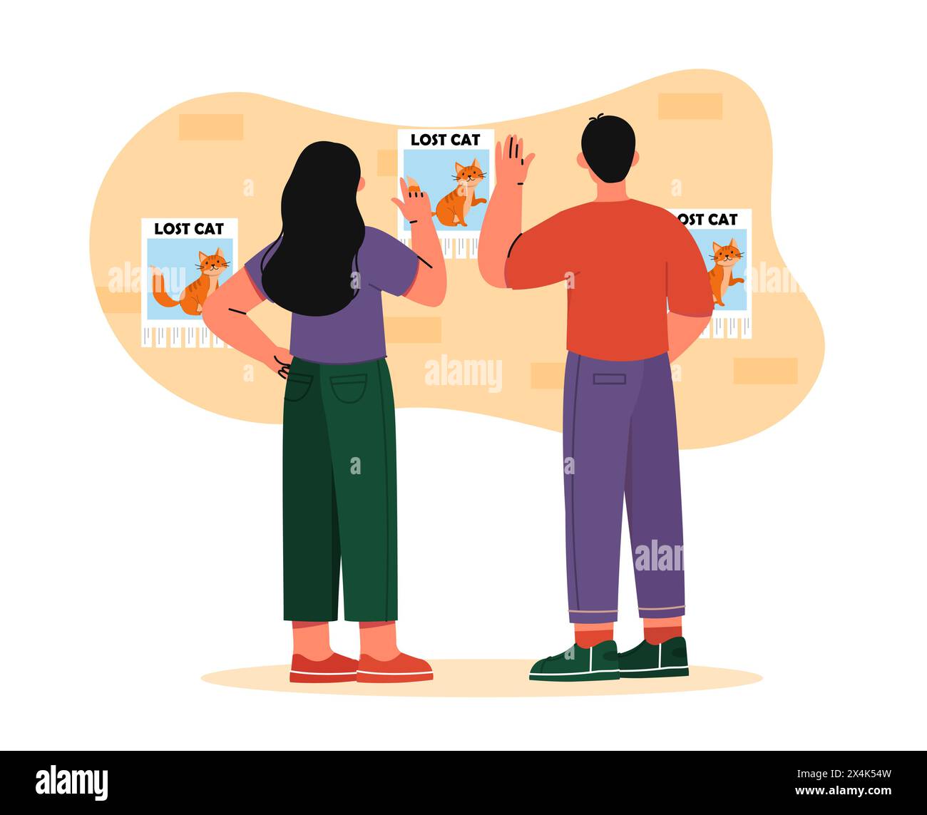 Lost cat announcement vector Stock Vector Image & Art - Alamy