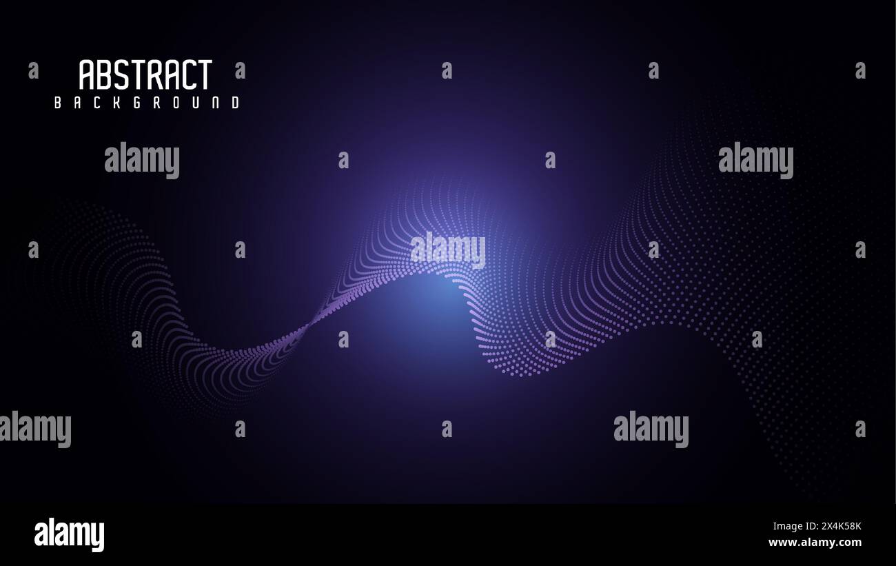 Abstract Partical Wave Background Wallpaper Design. Modern Vector ...