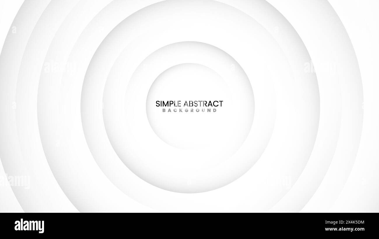 Abstract White Circle Layers Background Vector, Simple Abstract ...