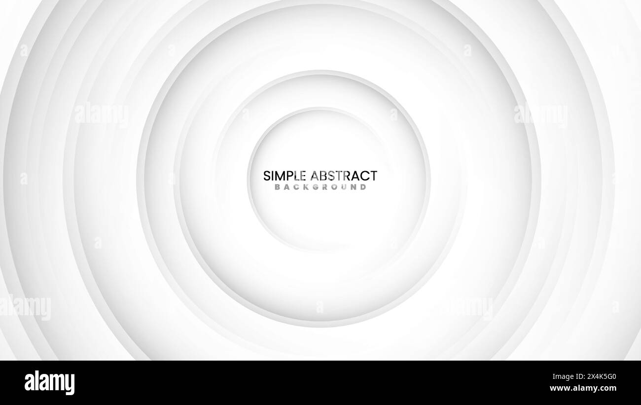 Abstract White Circle Layers Background Vector, Simple Abstract ...