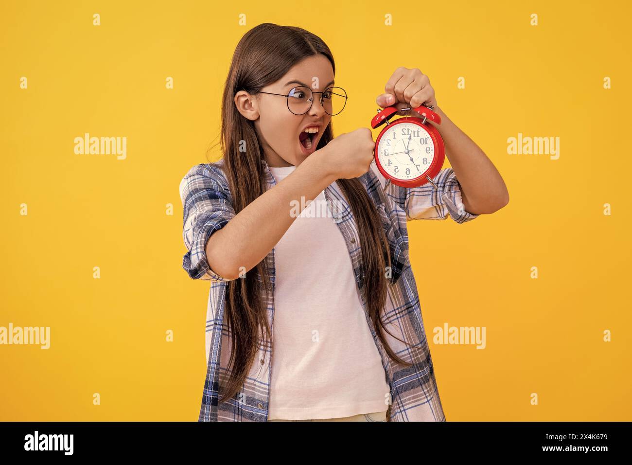 Teen girl deadline alarm hi-res stock photography and images - Alamy