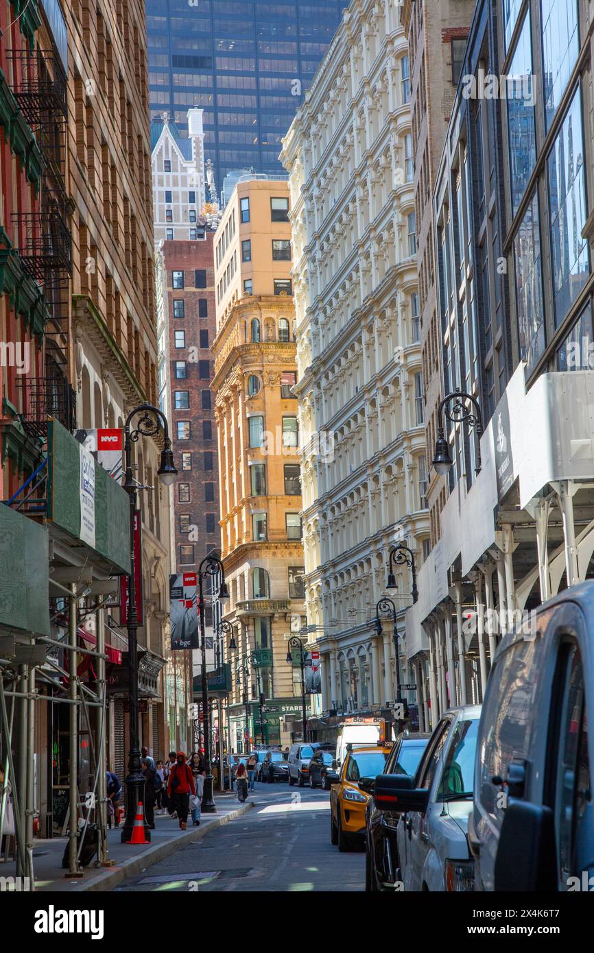 Looking south towards Fulton Street down the architectual canyon which ...