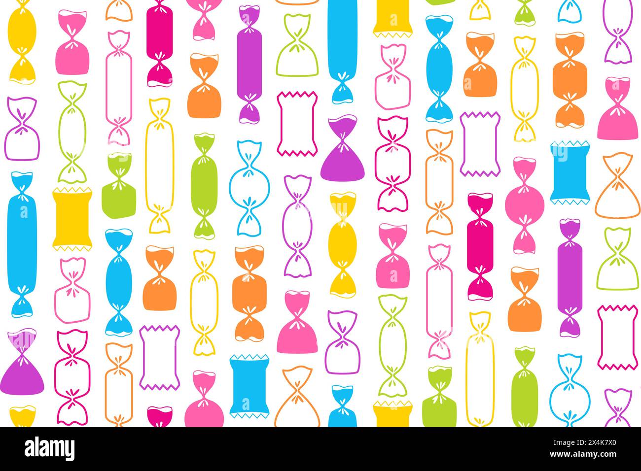 Background sweets colorful wallpaper bonbon Stock Vector Images - Alamy