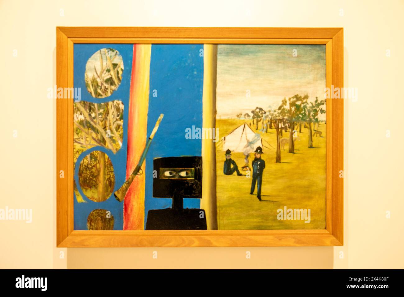Sidney Nolan painting featuring Ned Kelly, The Art Gallery of New South ...