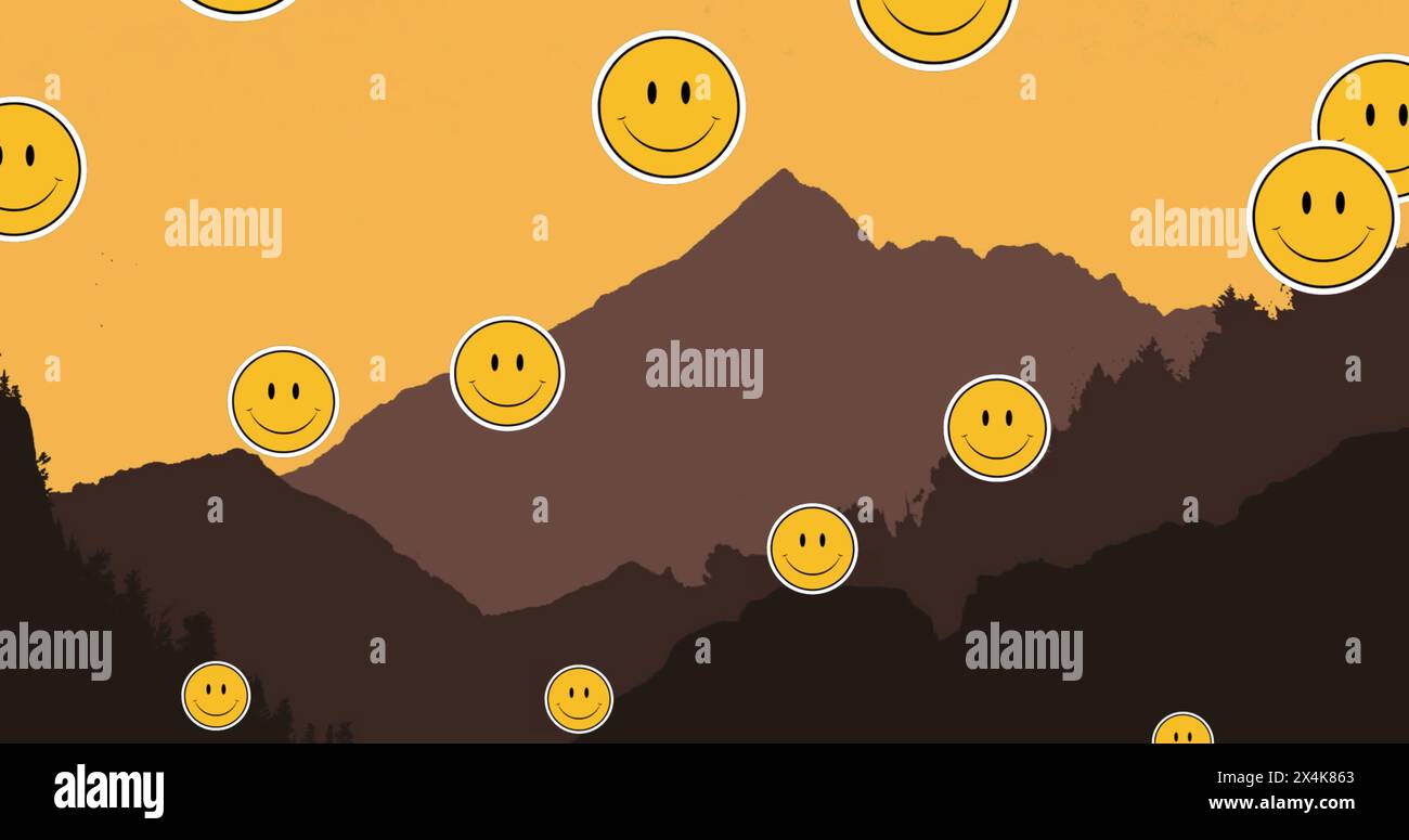 Animation floating digital icons emoji hi-res stock photography and ...