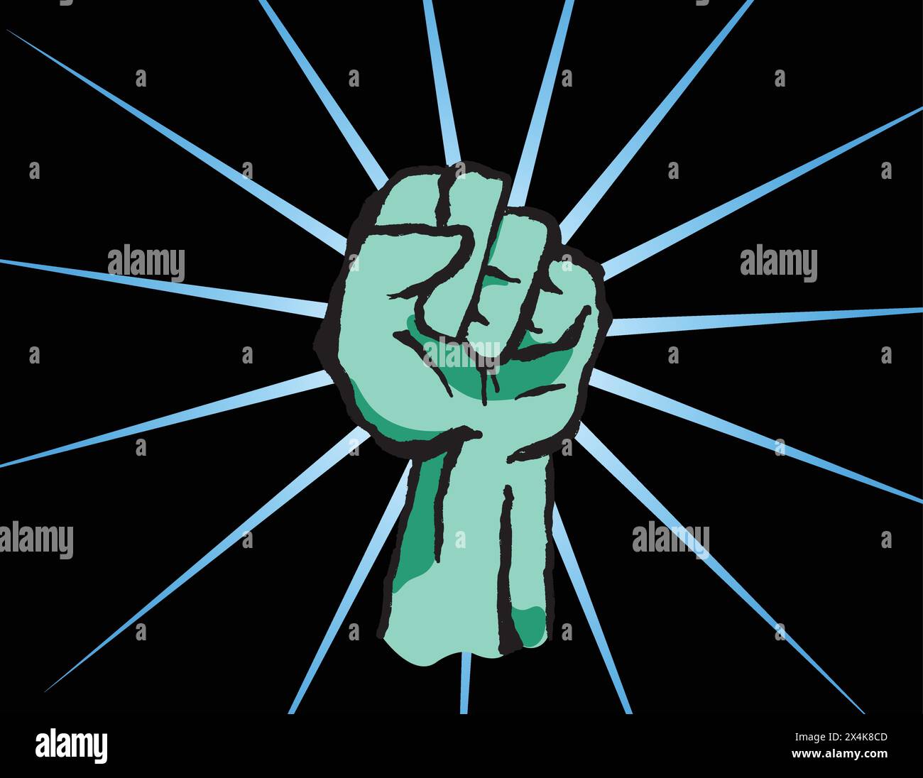 Revolt fist symbol with cartoon floating balloon Stock Vector Image ...