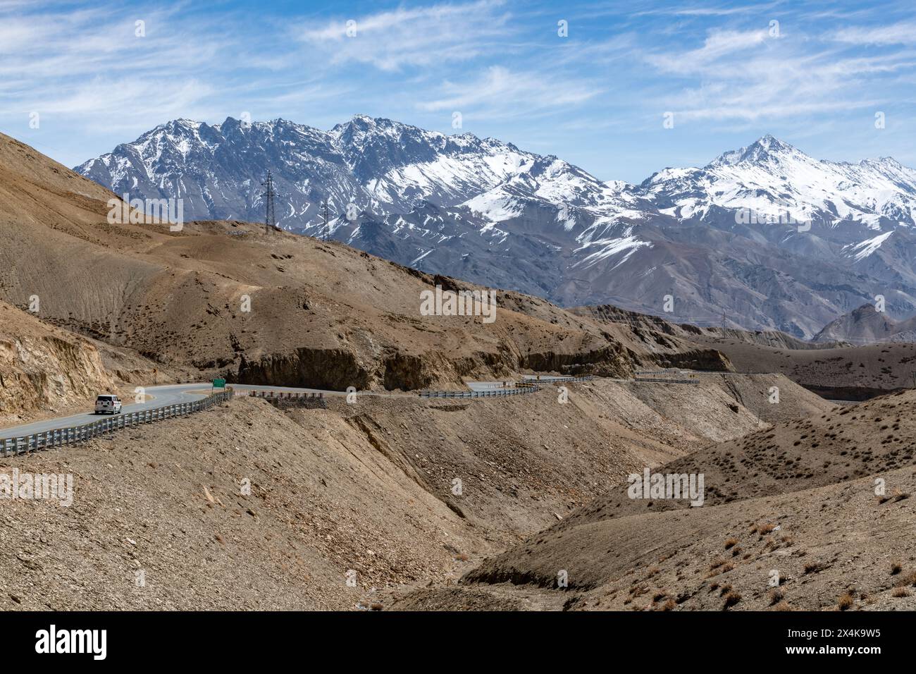 India's National Highway One, twisting through the Himalayas in the ...