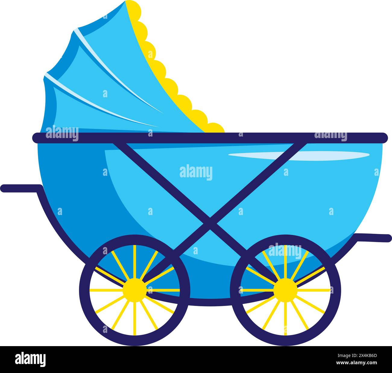 baby shower blue pram Stock Vector Image & Art - Alamy