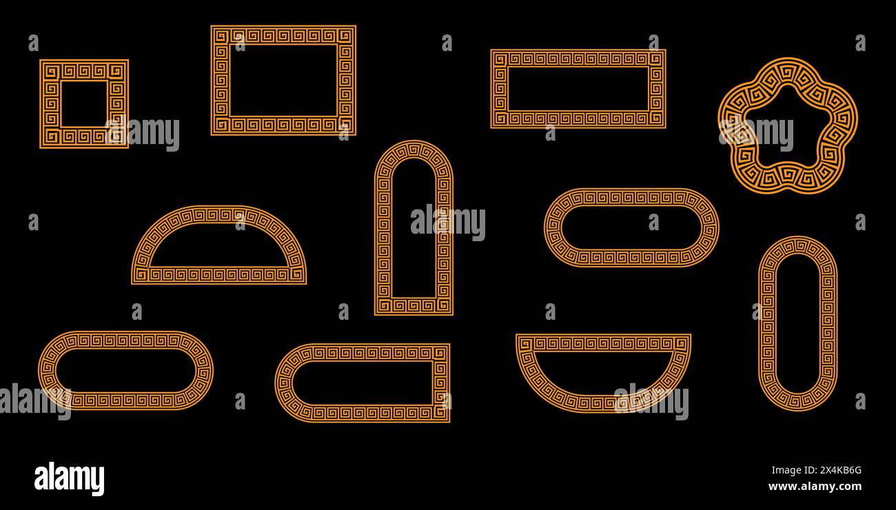Greek key pattern circular hi-res stock photography and images - Alamy