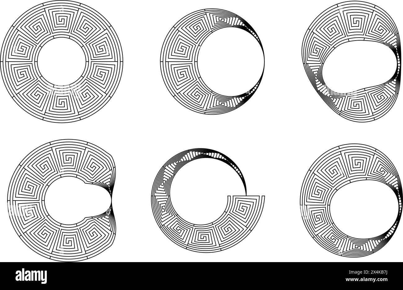 Ancient Greek circular seamless line pattern Stock Vector Image & Art - Alamy