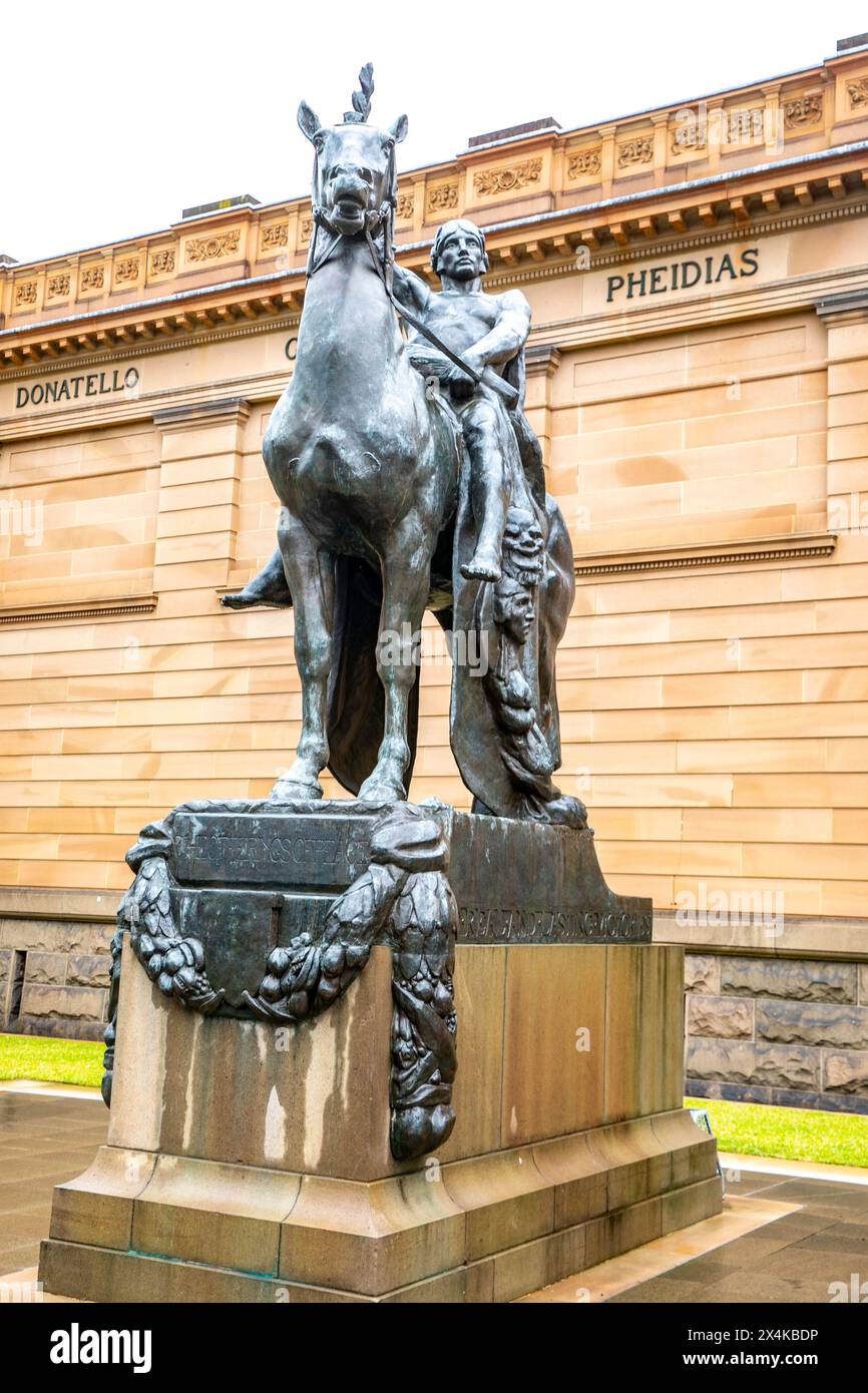 The Offerings of War statue by Gilbert Bayes outside The Art Gallery of ...