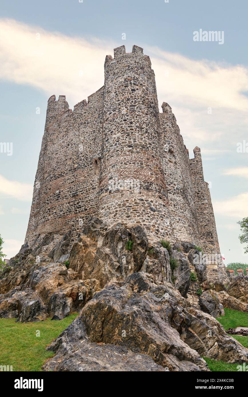 Morning shot of Anadolu Hisari, or Anatolian Castle, a 13th century ...