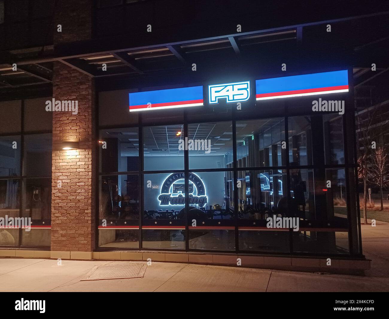 Toronto, ON, Canada – April 5, 2024: View at the F45 fitness studio ...