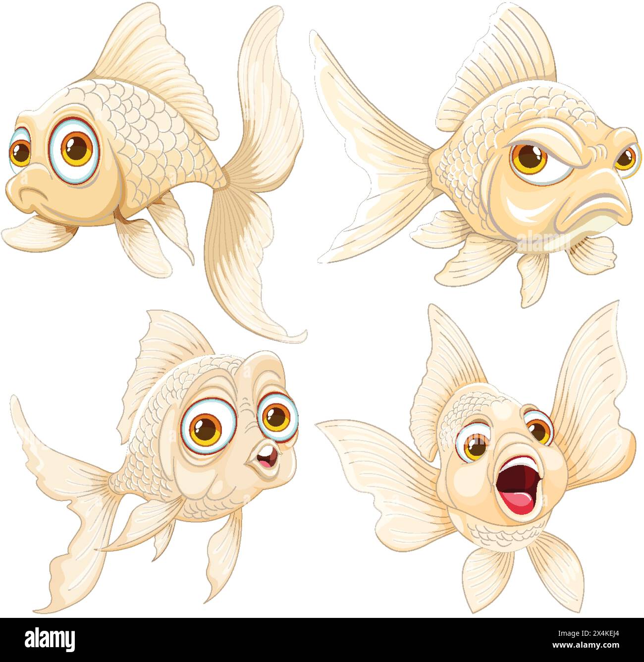 Surprised goldfish cartoon hi-res stock photography and images - Alamy