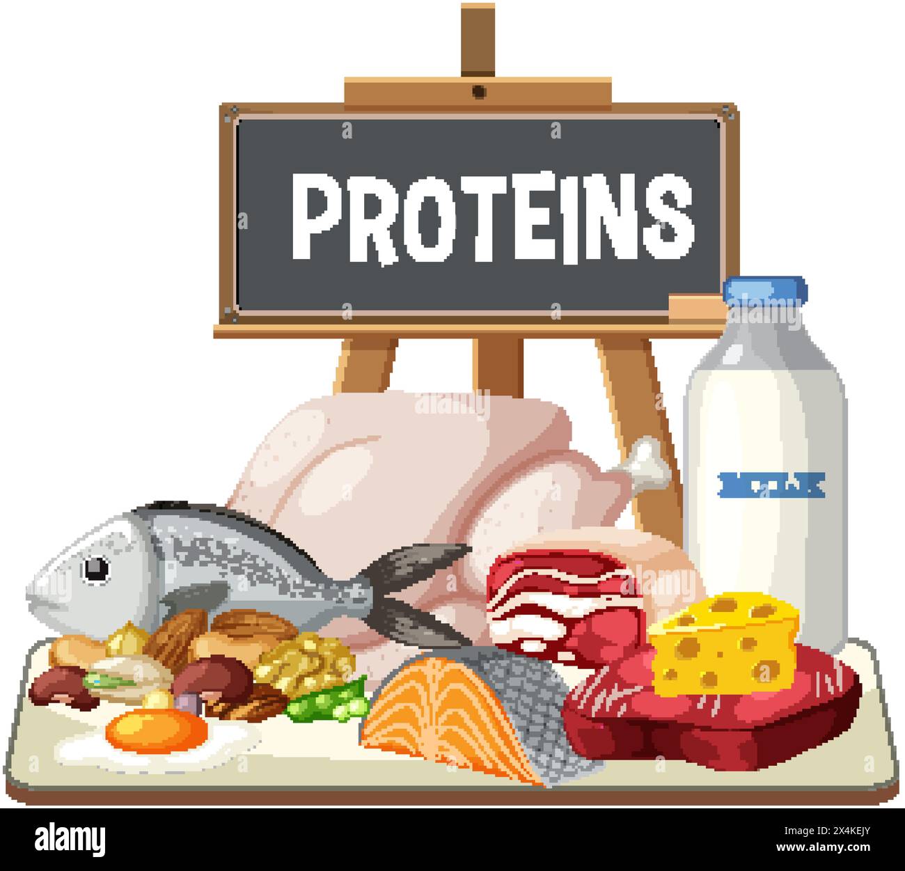 Variety protein rich foods on hi-res stock photography and images - Alamy