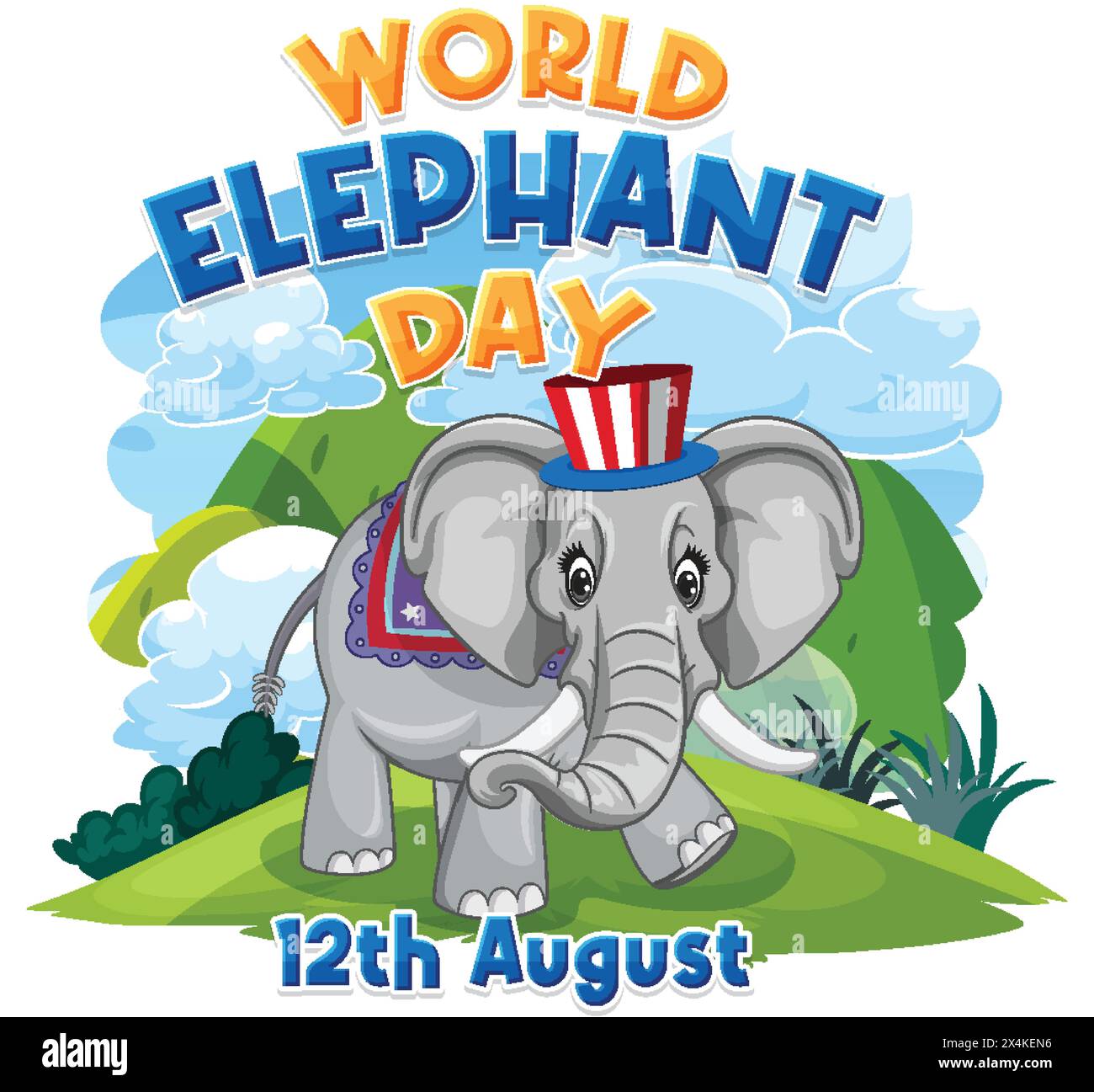 Cartoon elephant celebrating World Elephant Day Stock Vector Image ... Cartoon elephant celebrating World Elephant Day Stock Vector Image ...
