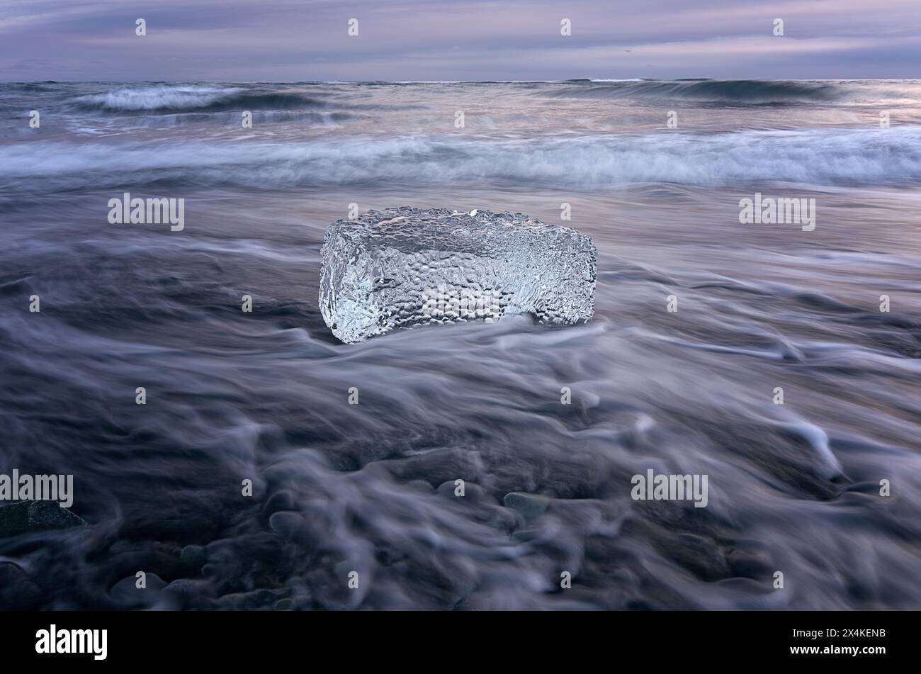 Iceberg on Diamond Beach, Iceland Stock Photo - Alamy