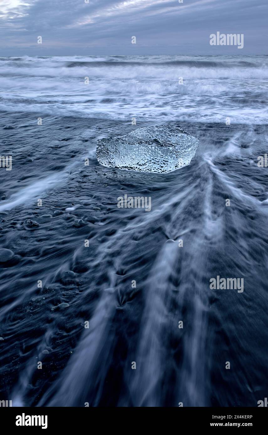 Iceberg on Diamond Beach, Iceland Stock Photo - Alamy
