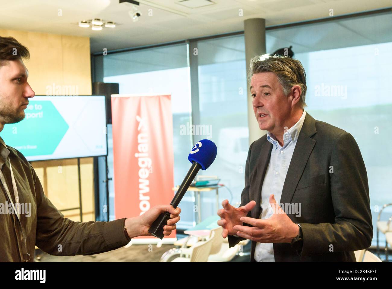 Norwegian airline company opens base hi-res stock photography and ...
