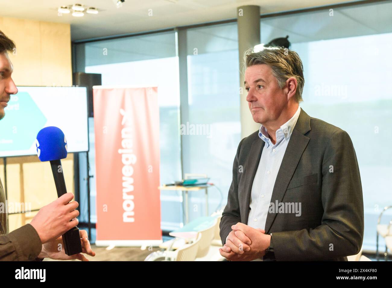 RIGA, LATVIA. 30th April 2024. Geir Karlsen, CEO of Norwegian ...