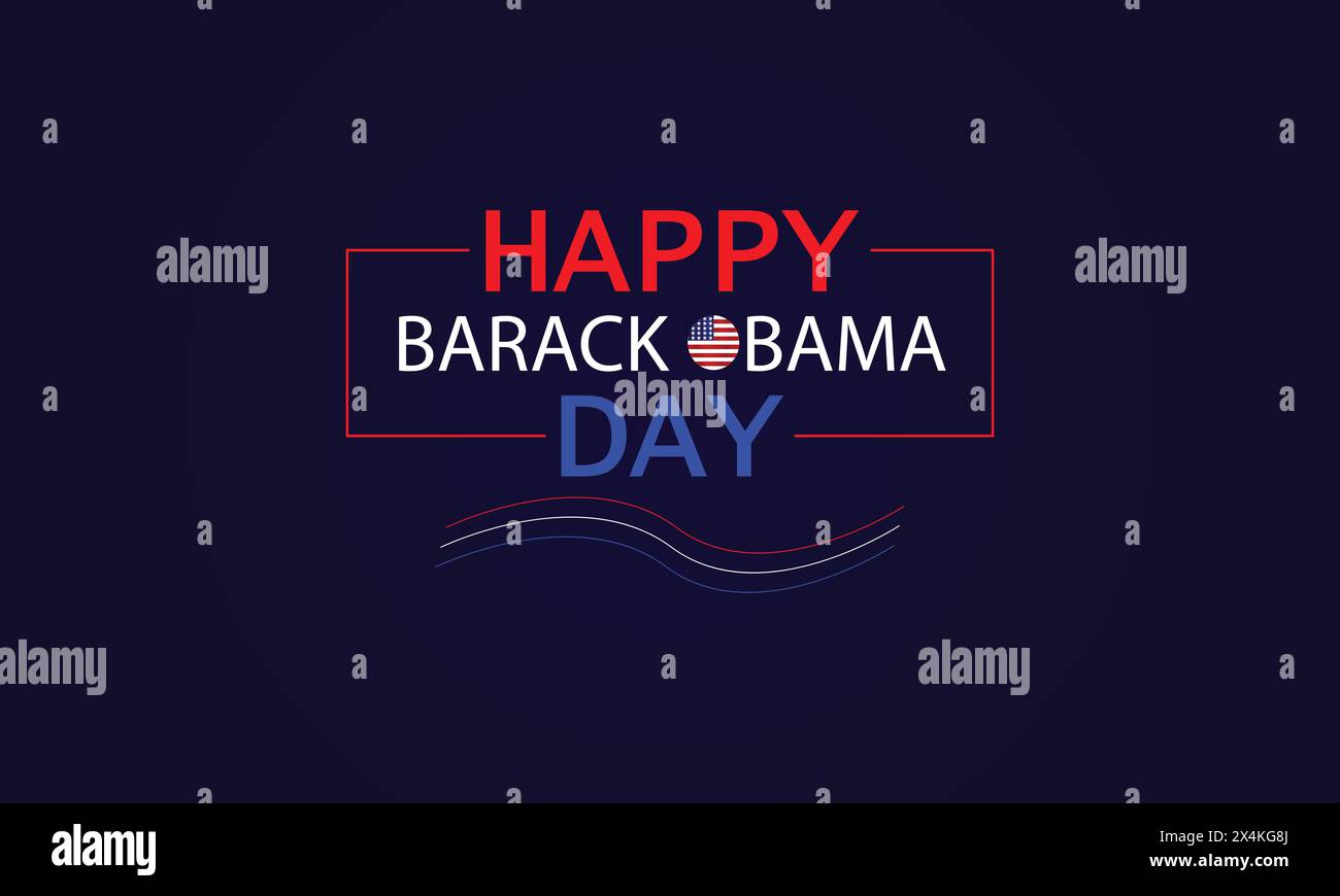 Barack obama and american flag Stock Vector Images - Alamy