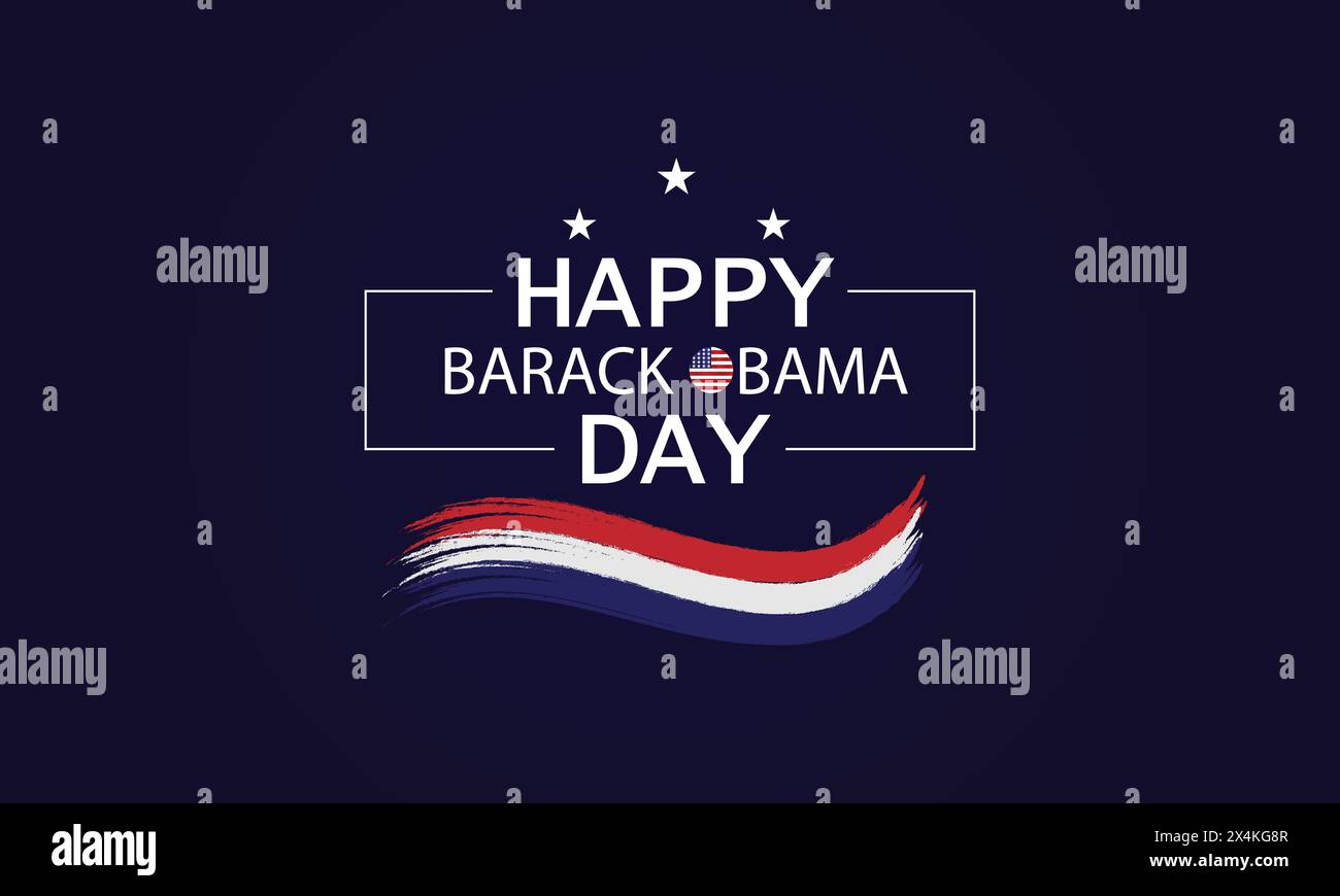 Designing a Day of Commemoration Barak Obama Text Art Stock Vector ...