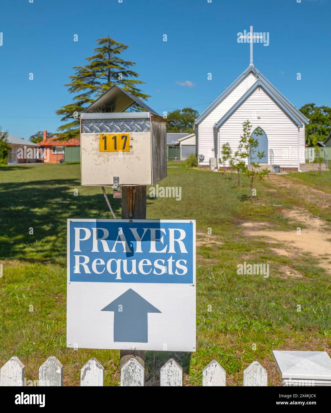 Prayer request box outside the St Stephen's Presbyterian Church in ...