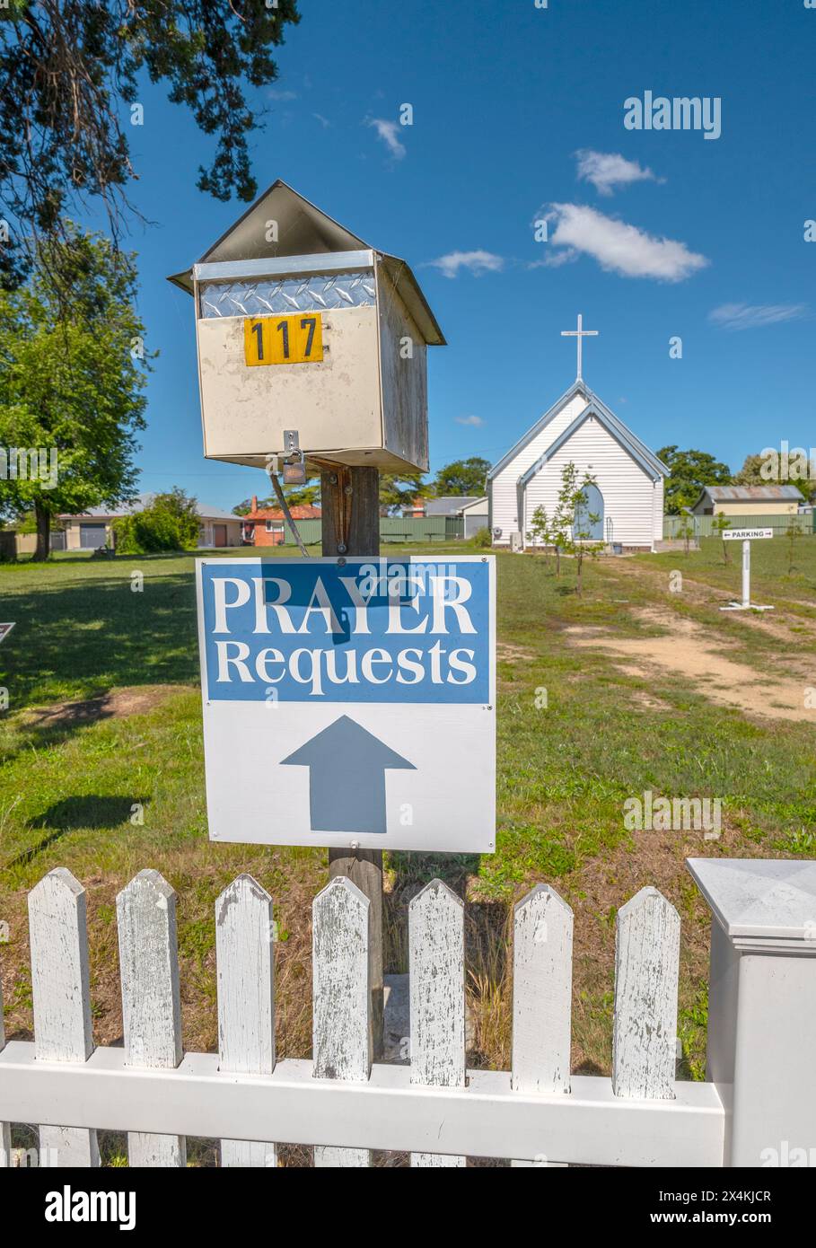 Prayer request box outside the St Stephen's Presbyterian Church in ...