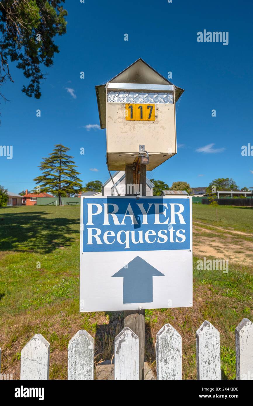 Prayer request box outside the St Stephen's Presbyterian Church in ...