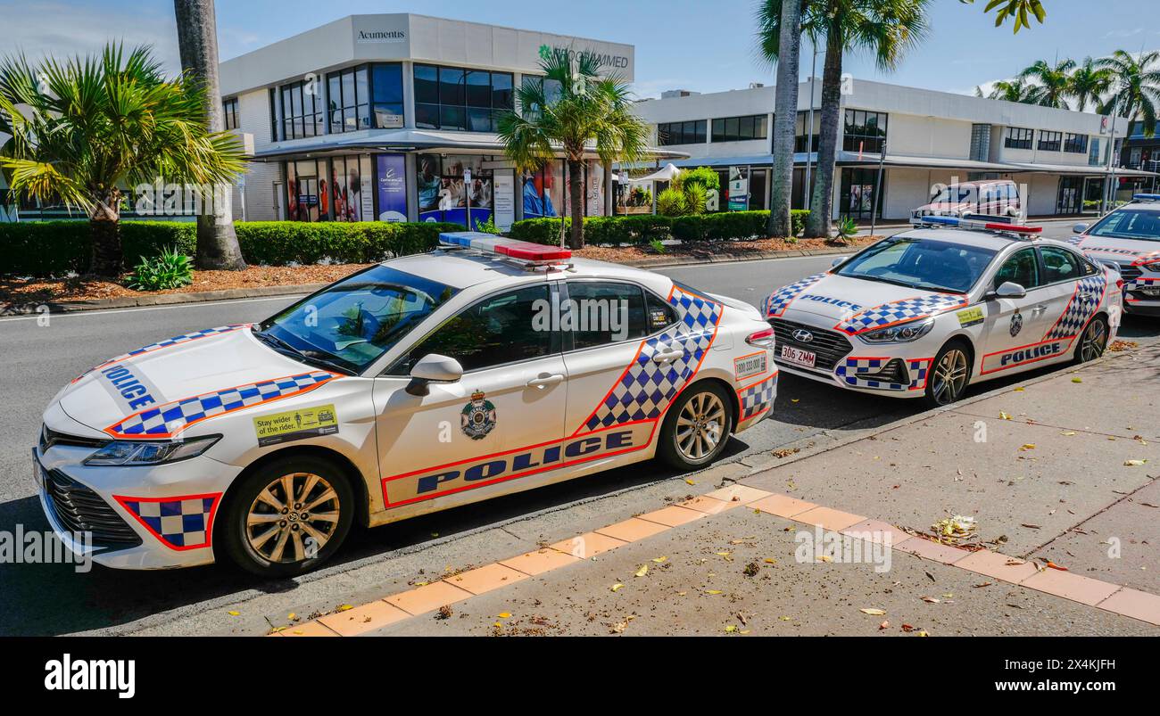 queensland police cars outside the Mackay police station in northern ...