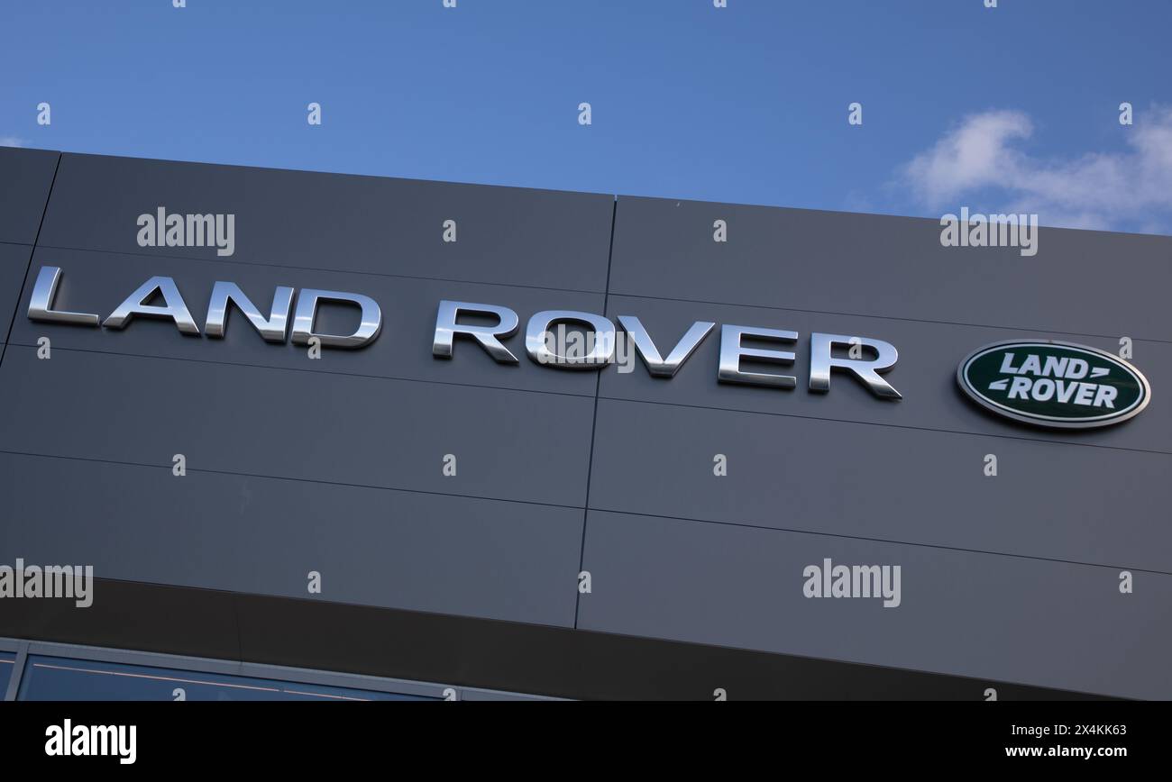 Bordeaux , France - 04 29 2024 : land rover sign text retail shop logo ...