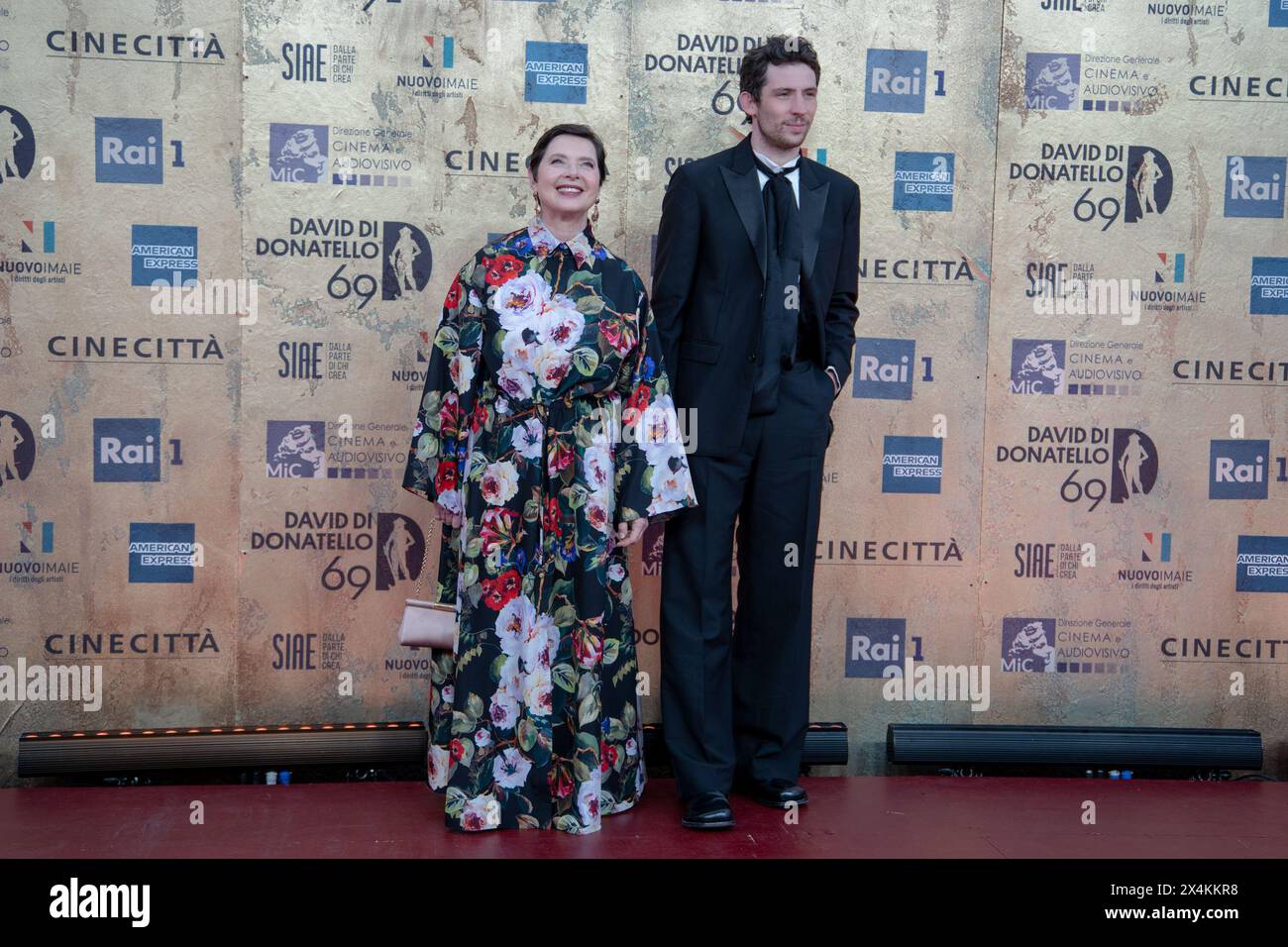 Rome, Italy. 03rd May, 2024. Isabella Rossellini and Josh O'Connor are ...