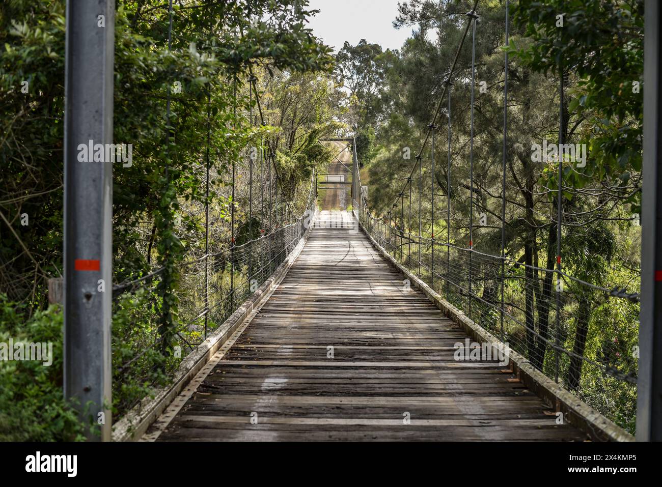 Old suspension bridge over hi-res stock photography and images - Alamy