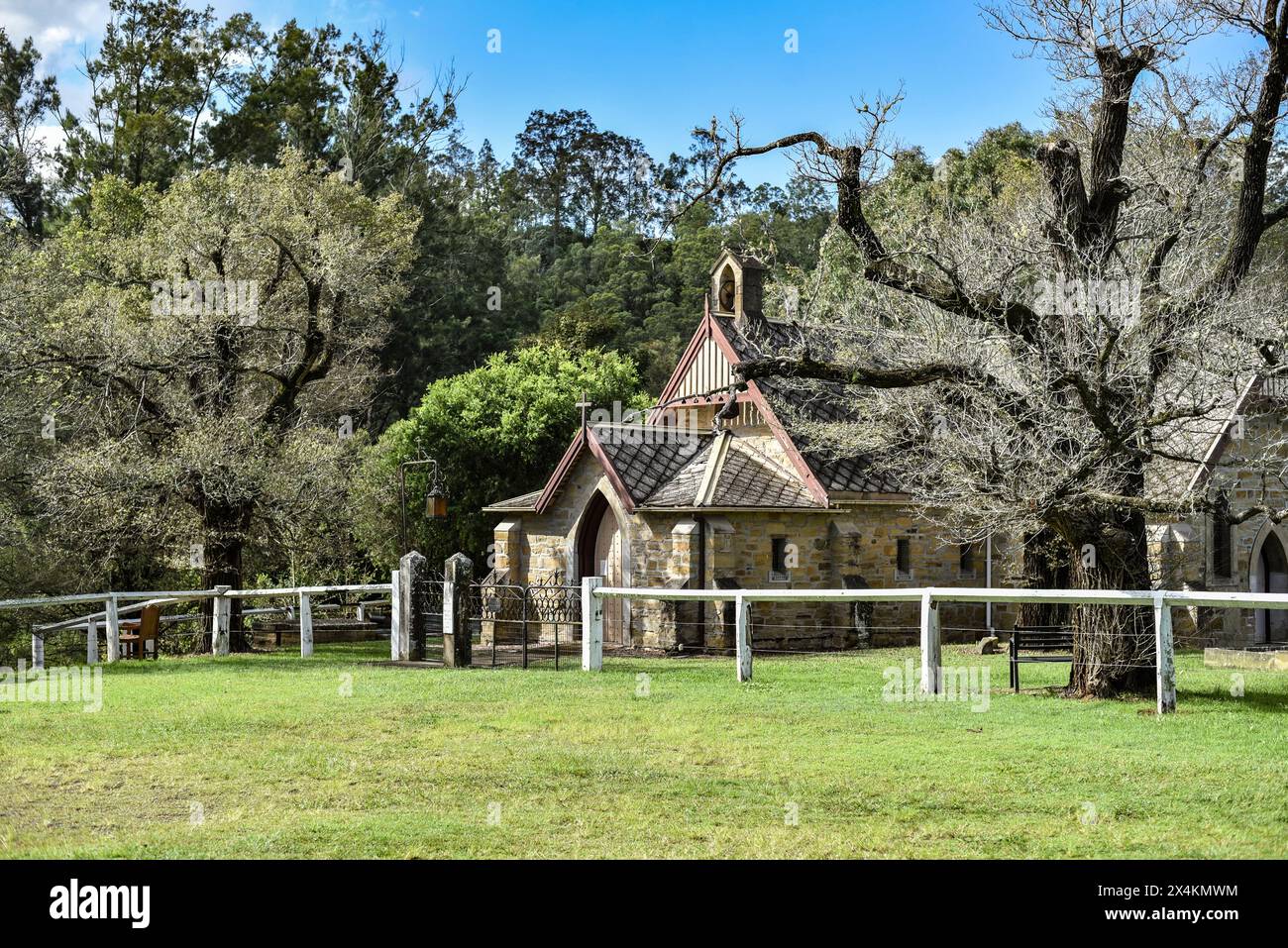 Church in green field hi-res stock photography and images - Alamy