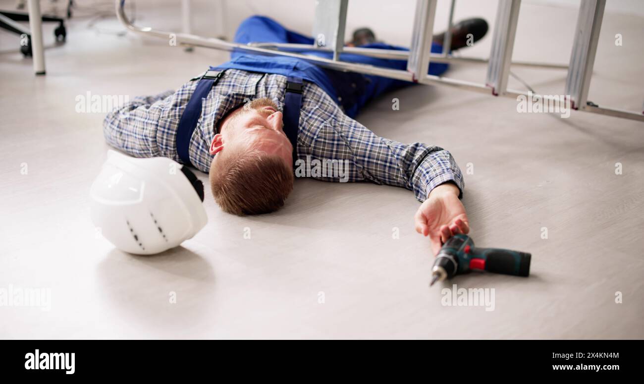 Step ladder accident hi-res stock photography and images - Alamy