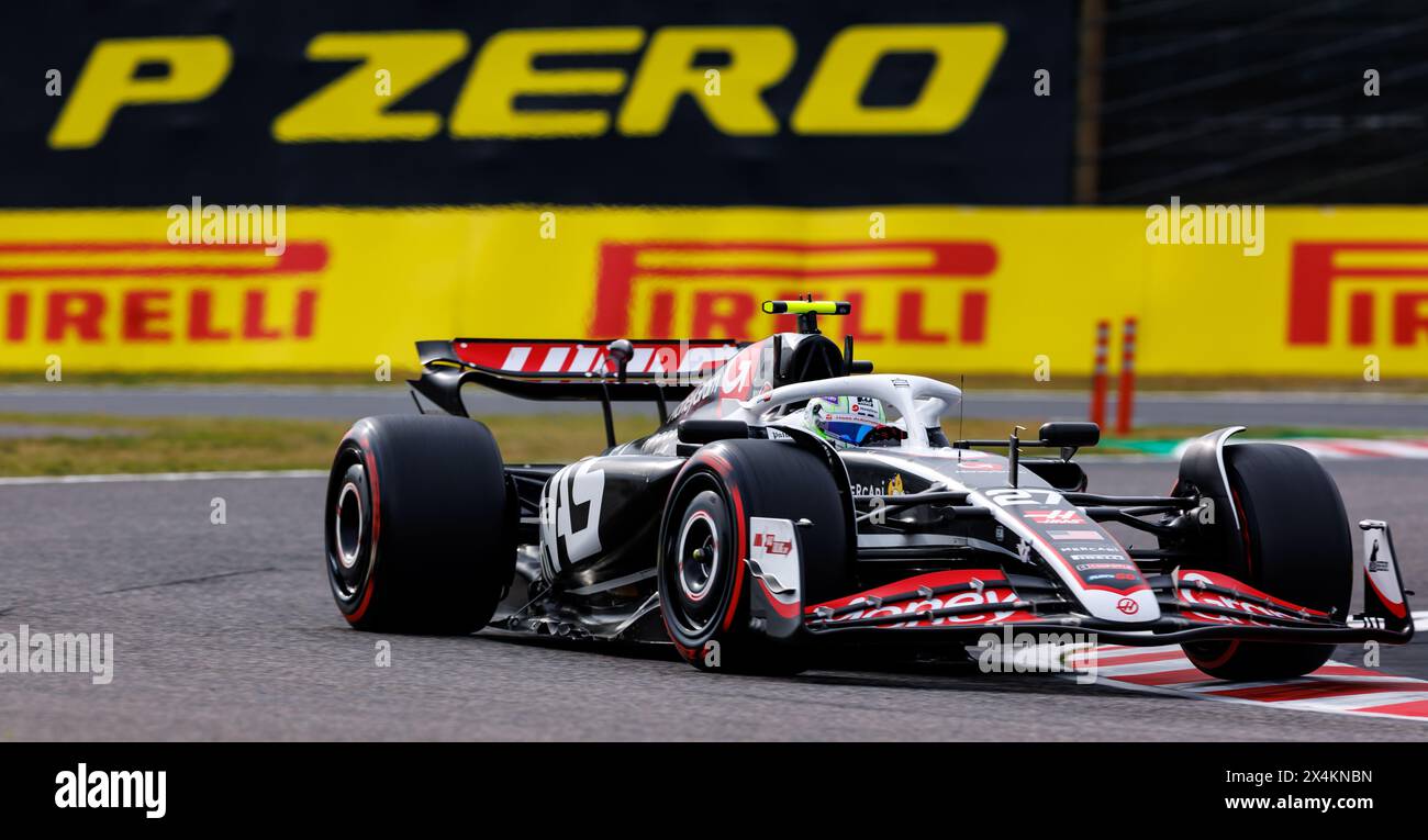 Suzuka Circuit, 6 April 2024: Nico Hulkenberg (GER) of the Haas F1 ...