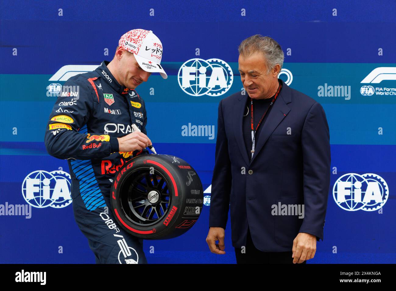 Max verstappen f1 2024 parc ferme hi-res stock photography and images - Alamy