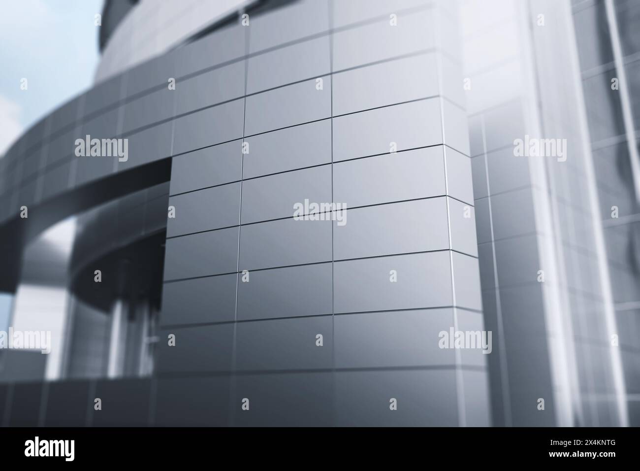 Outdoor Signage Facade Wall Mockup for Logo. 3D Rendering Stock Photo ...