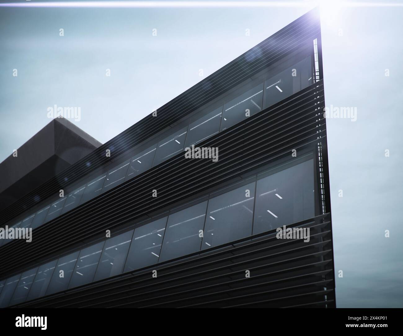 Outdoor Signage Facade Wall Mockup for Logo. 3D Rendering Stock Photo ...