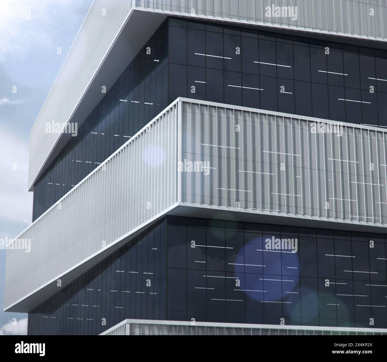 Outdoor Signage Facade Wall Mockup for Logo. 3D Rendering Stock Photo ...