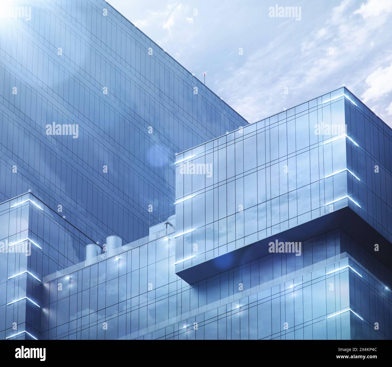 Outdoor Signage Facade Wall Mockup for Logo. 3D Rendering Stock Photo ...