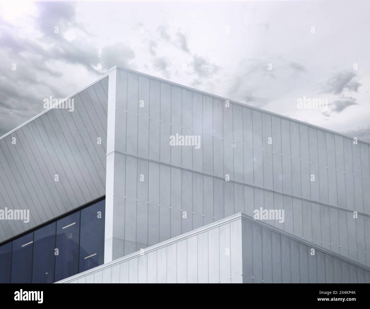 Outdoor Signage Facade Wall Mockup for Logo. 3D Rendering Stock Photo ...