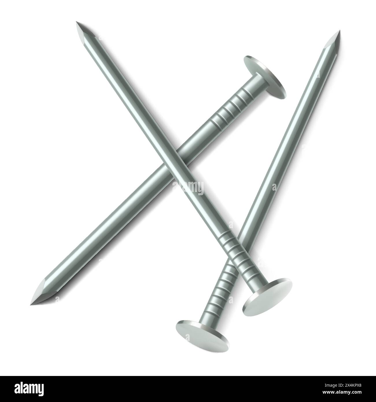 Nails screw-bolt isolated isometric vector illustration set ...