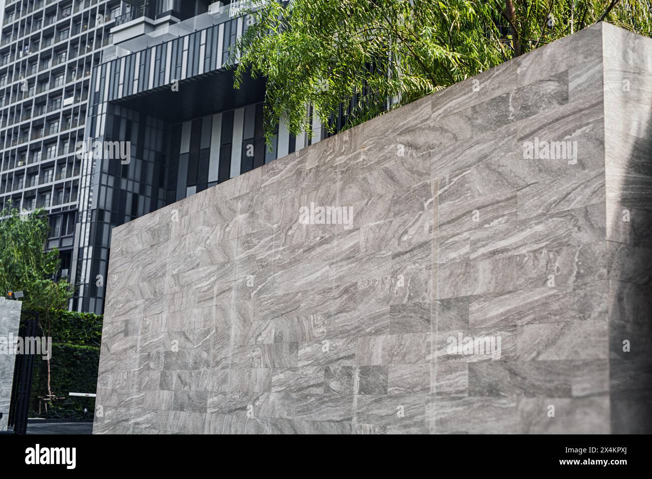 Outdoor Signage Facade Wall Mockup for Logo. 3D Rendering Stock Photo ...