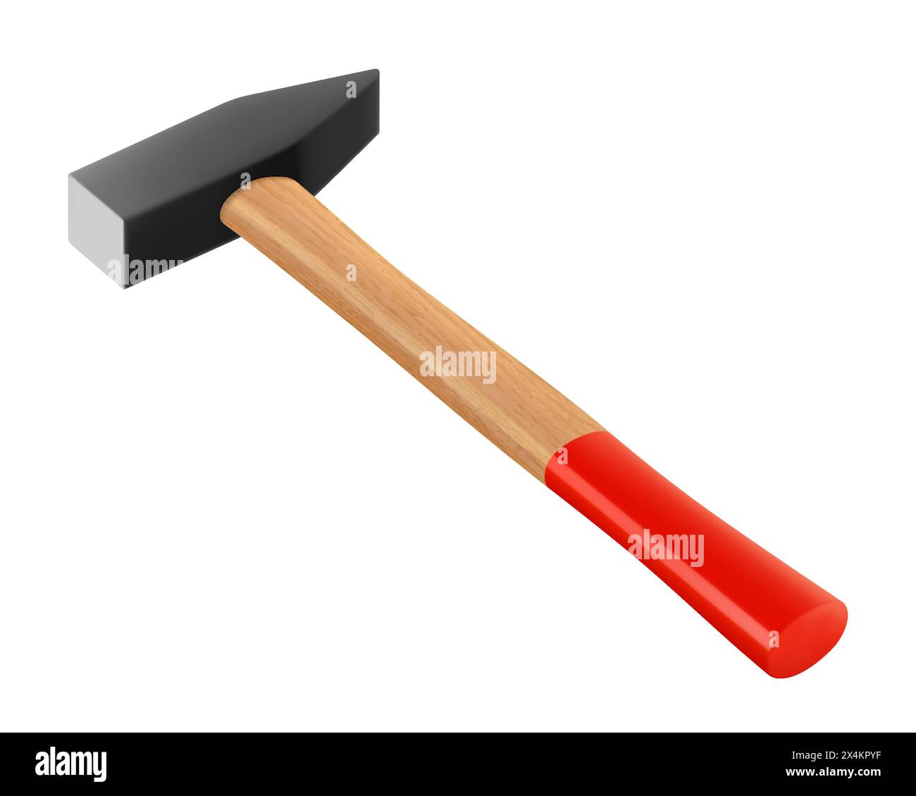 Set of locksmith's hammers with nails isolated on white background ...