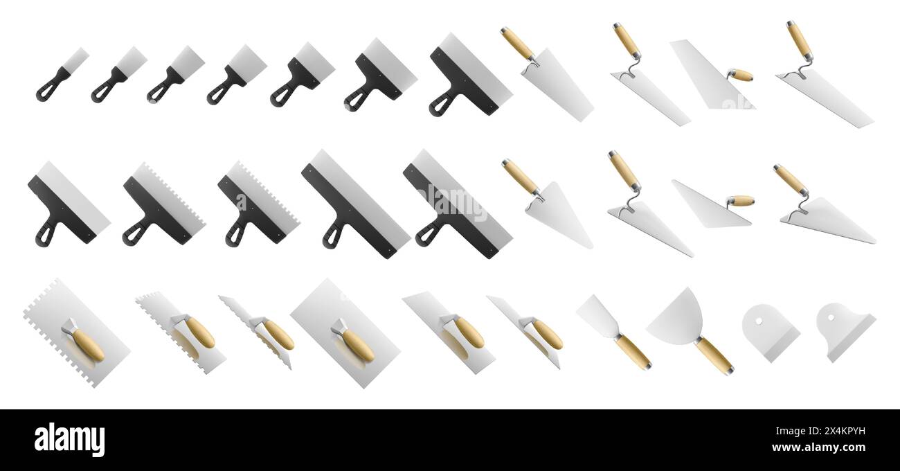 Trowel for tile Stock Vector Images - Alamy