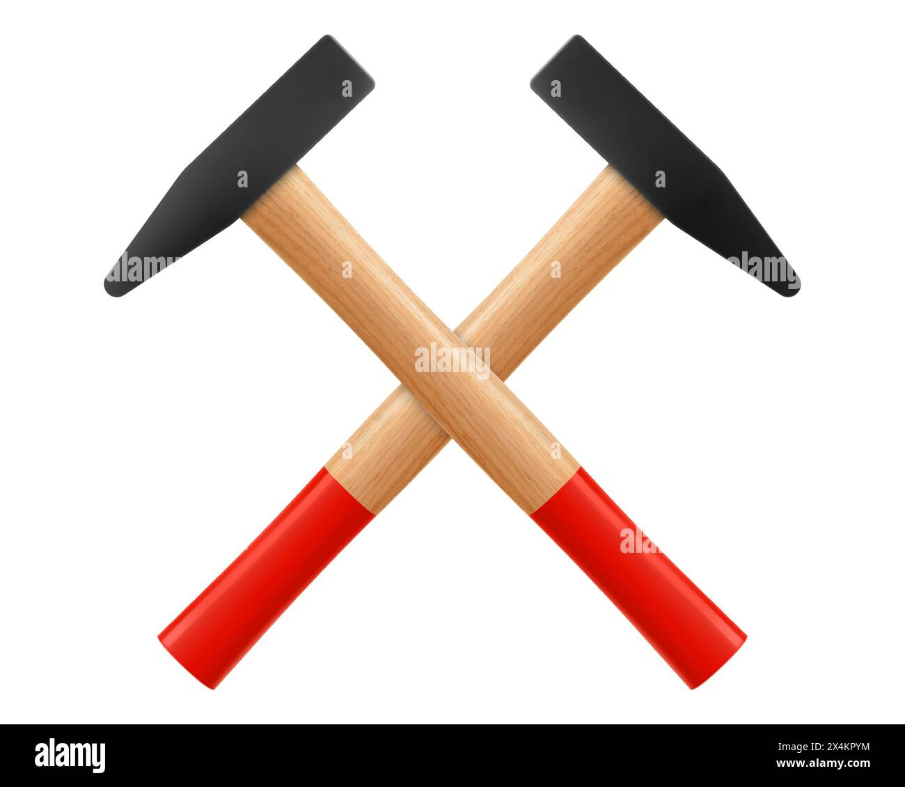 Two crossed hammers Stock Vector Images - Alamy
