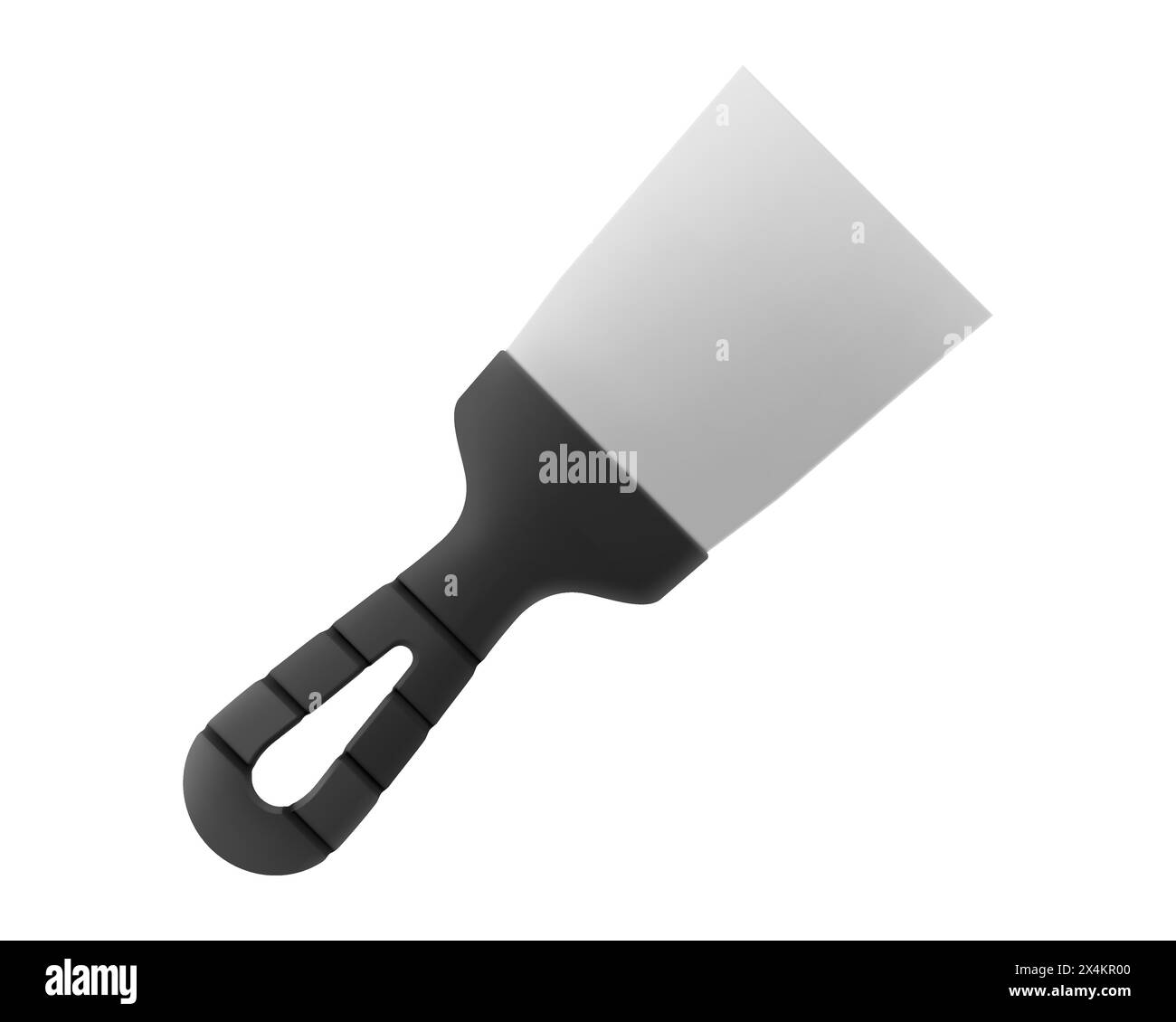 Putty knife isolated on a white background. Plaster spatula with ...