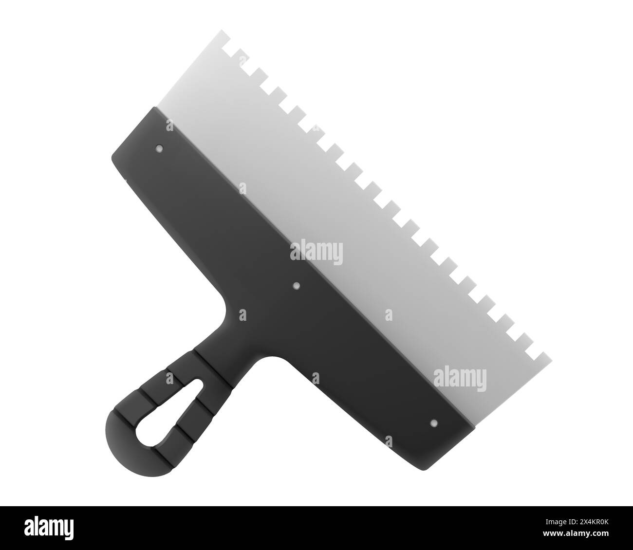 Glue spatula icon isolated on white background. Notched trowel for tile ...